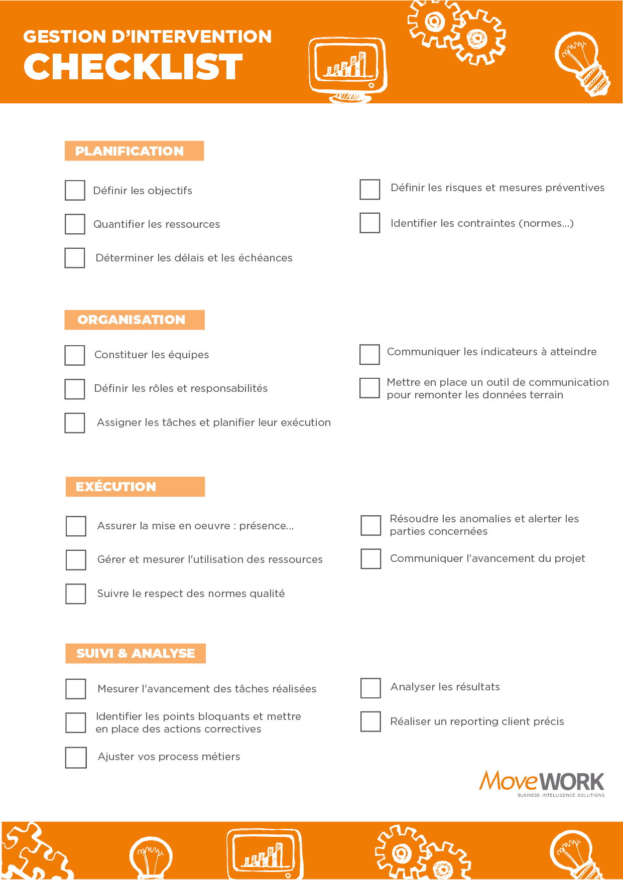 Checklist pour une gestion d'intervention réussie - MoveWORK